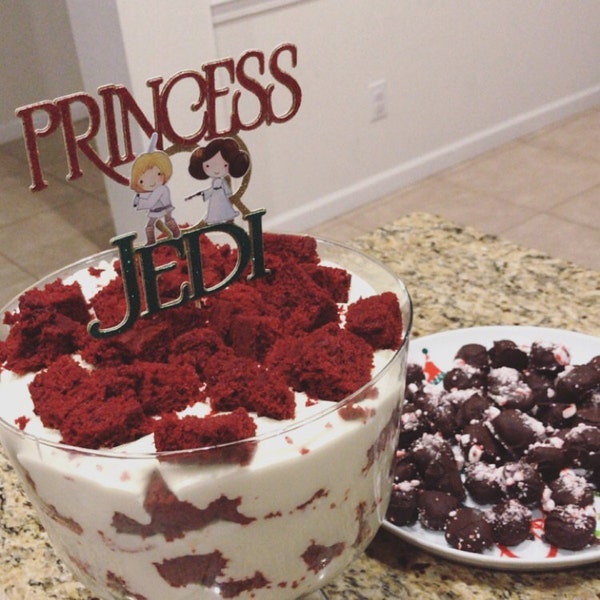 Princess or Jedi Gender Reveal Cake Topper, Star Wars Theme - Etsy