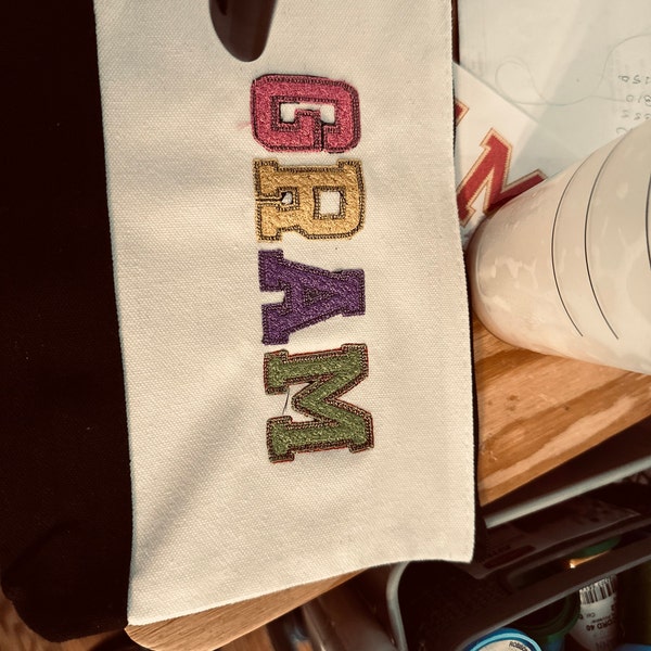 Faux Chenille Glitter HTV Font Athletic Sport Varsity Glitter Vinyl ...