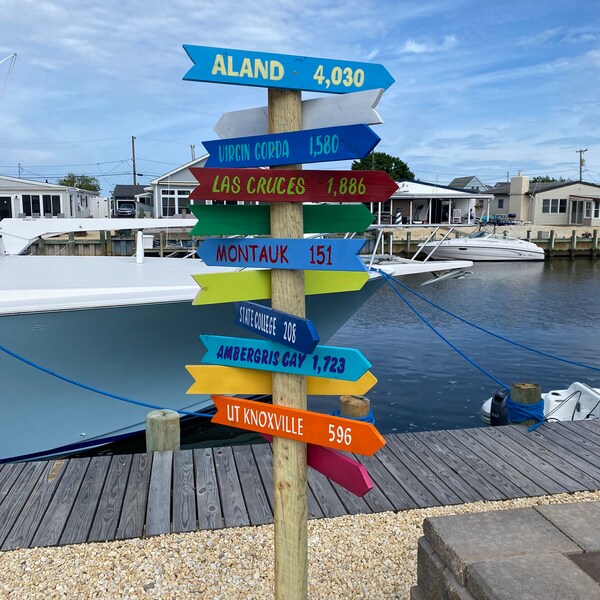 12 Destination Arrows Hand Painted Wood Directional Signs 24 X 3 1/2 ...
