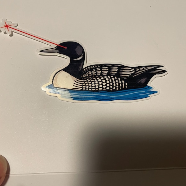 Cute Duck Duck Gray Duck Sticker Water-resistant Vinyl Decal for ...