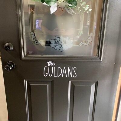 Front Door Name Decal Name Decal for Door Door Name Decals - Etsy