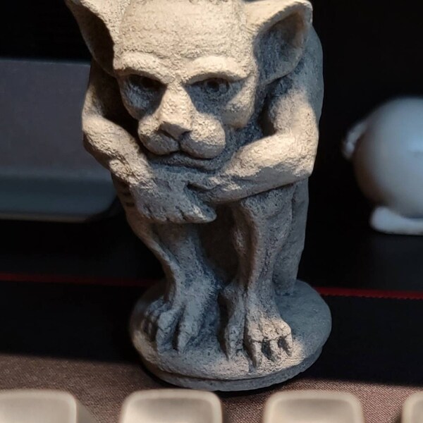 Irving Gargoyle Statue, Small Gothic Imp, New York, Handmade, Cast ...