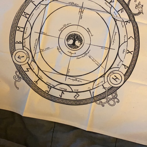 Yggdrasil Rune Cloth - Etsy