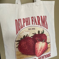 Delphi PJO Tote Bag, Delphi Strawberry Farms Tote Bag, Delphi ...