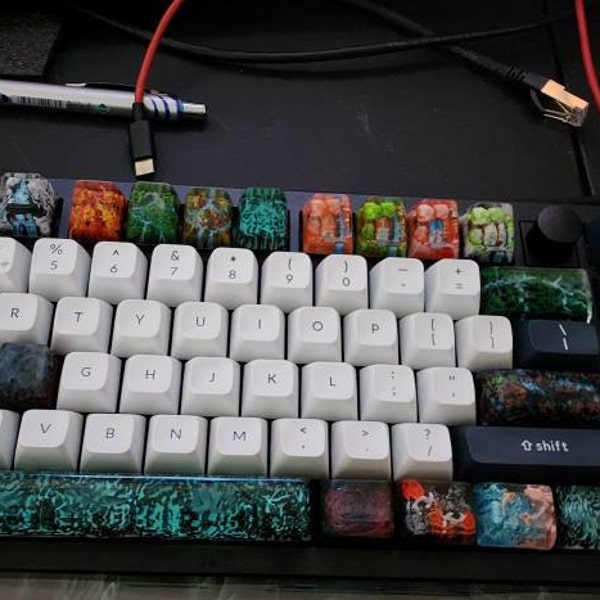 Interstellar Spacebar Artisan Keycap, Astronaut Custom Keycaps, Galaxy ...