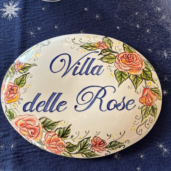 Italian Ceramic House Number, Signs for Home, Personalized Tile ...