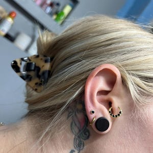 Black Front Back Earrings Black Ear Jacket Dainty Ear Jacket Gold ...