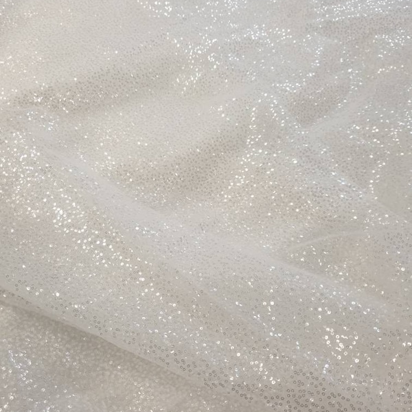 1yard Super Shiny Crystal Clear Sequin Lace,2mm Mini Transparent ...