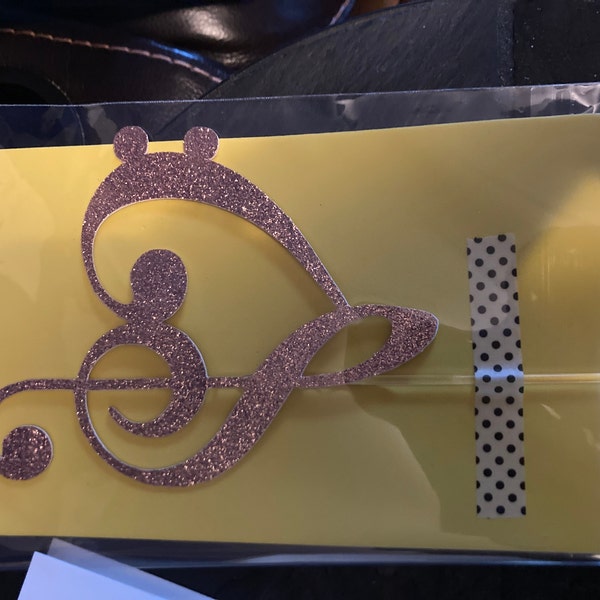 Glitter Music Note Cake Topper, Music Birthday Cake Topper, Custom ...