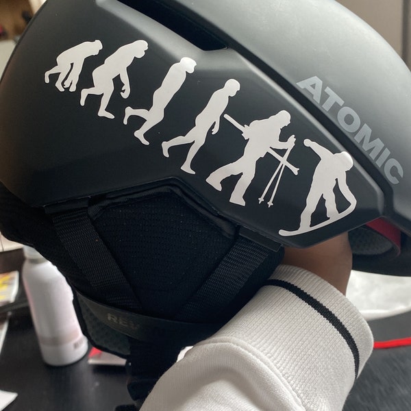 White Snowboarding Evolution Sticker - Etsy
