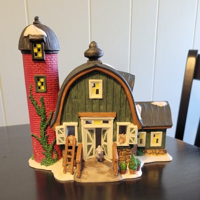 Vintage Ceramic Mold Village Scene Lighted Blue Sparkly 16 - Etsy