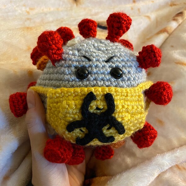 Crochet PATTERN Virus - Amigurumi Microbe - Pdf Pattern Bacteria ...