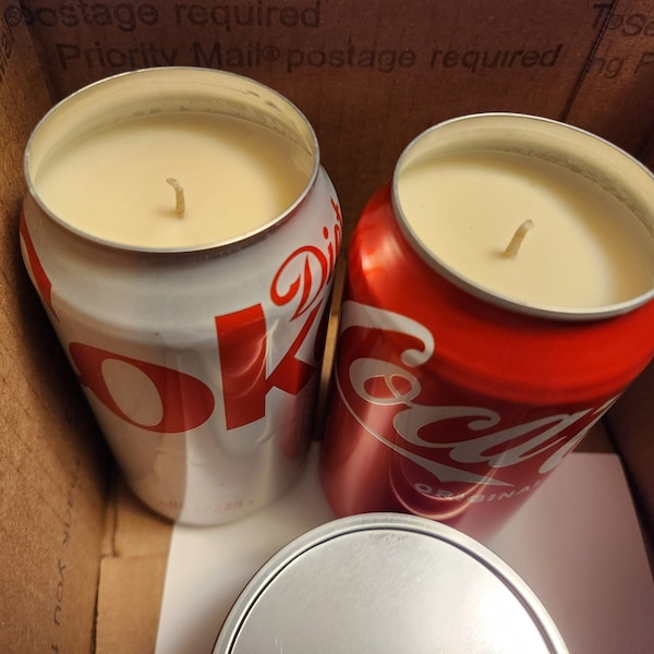 Soy Candle - Coke Coca-cola Can Soy Candle With Cola Scent - Hand ...