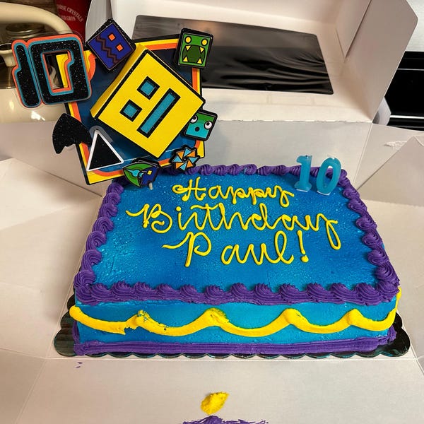 Geometry Dash Cake Topper - Etsy