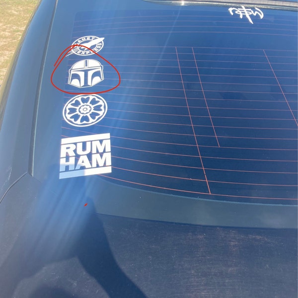 Mandalorian Helmet Decal/window Decal/laptop Decal/tumbler Decal - Etsy