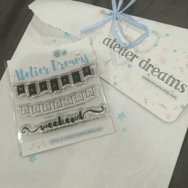 ADM-010 WEEKEND BANNER - Mini - Planner Stamps (photopolymer Clear ...