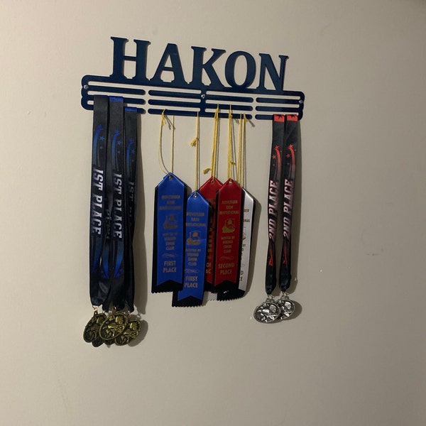 Custom Name- Medal Hanger Holder Display Rack 3 RUNG - Etsy