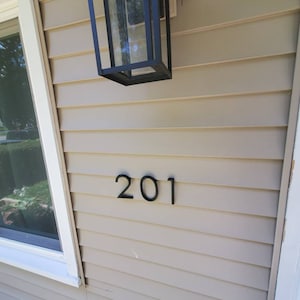 NO DRILLING REQUIRED 4.5 Vinyl Siding House Numbers and Letters Black ...
