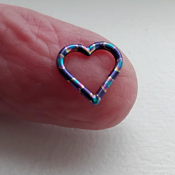 LIGHT BLUE 4G, 6G, 7G, 8G, 10G, or 12G ASTM F136 Titanium Internally ...