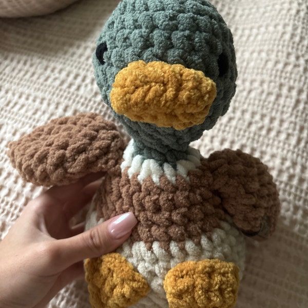 Duck Plushie | Stuffed Animal | Cozy Plushie | Della Duck | Crochet ...