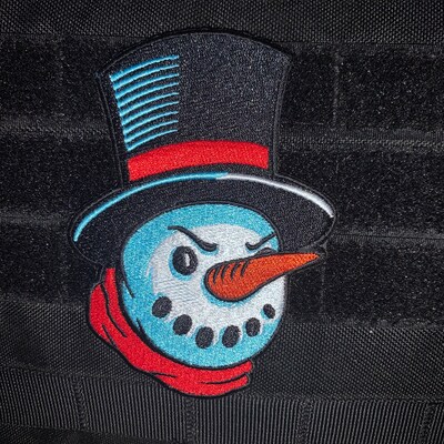 Embroidered Dapper Angry Snowman Patch - Etsy