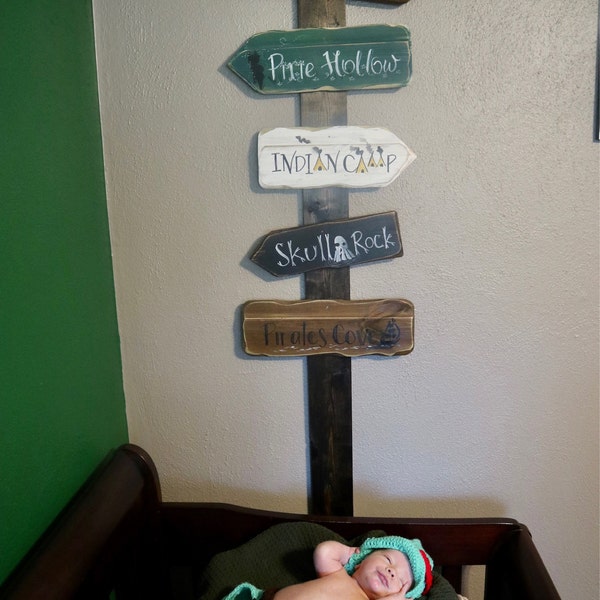 Peter Pan Inspired Single & Multi Pack Signpost Signs Neverland Lost ...