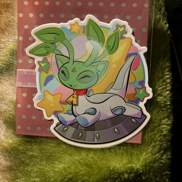 3 X 3 Virtual Pet Alien Aisha Vinyl Sticker - Etsy