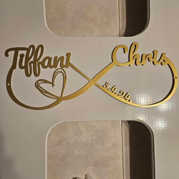 Custom Infinity Metal Wall Sign, Personalized Infinity Name Sign ...