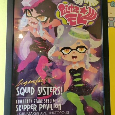 Squid Sisters Concert Poster Artist Print Illustration Splatoon - Etsy