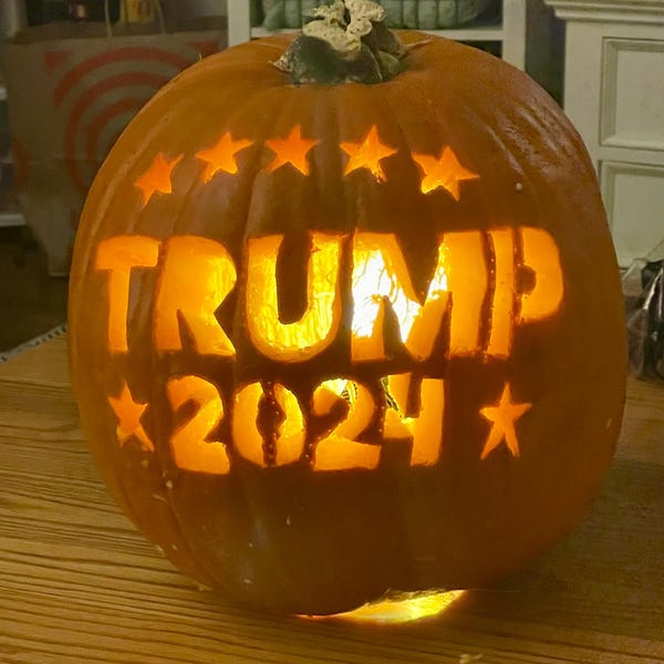 Donald Trump Pumpkin Carving Pattern | Easy Trump 2024 Printable Jack-o ...