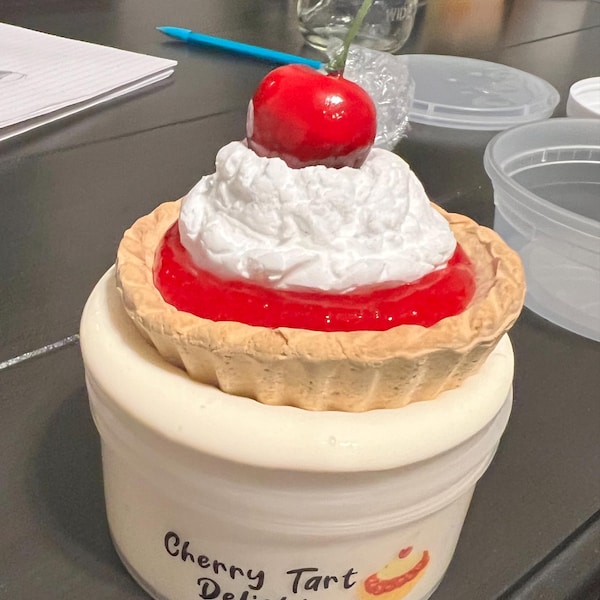 Cherry Tart, DIY Slime Kit, Thick Glossy Slime, Clay Slime, Cherry ...