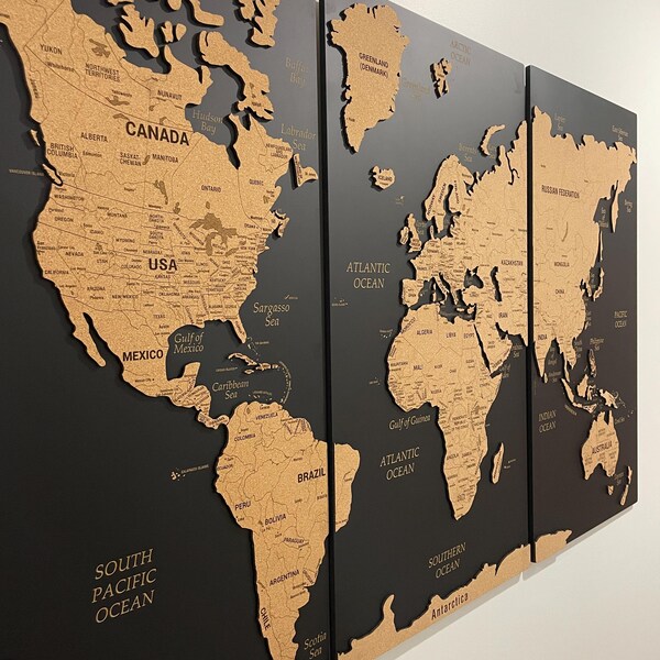 Wood USA Map, Push Pin US Travel Map, United States Travel Gift Extra ...