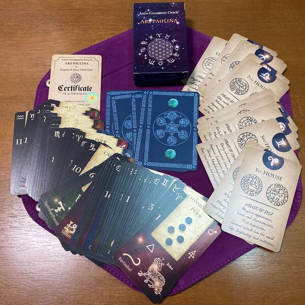 Geomantic Cards, Astro Geomantic Oracle, Magic Divination Cards With ...