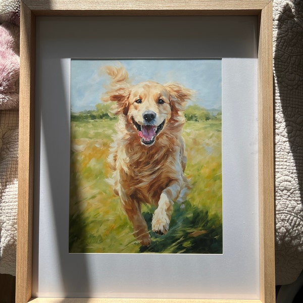 Golden Retriever Art Print | Gift for Dog Lovers | Dog Breed Art ...