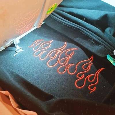 Flames Machine Embroidery Design, Fire Machine Embroidery Design ...