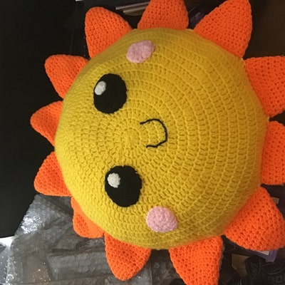 Crochet Sun Pillow Pattern, Crochet Sun Amigurumi, Crochet Sun ...