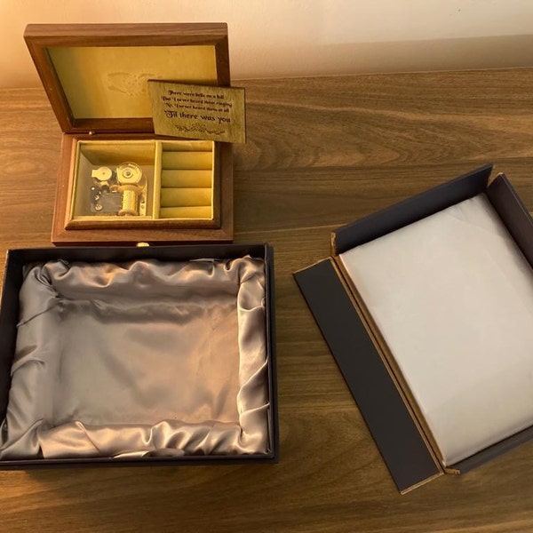 Walnut Wind-up Music Box | Custom Engraving | Custom Photo ...