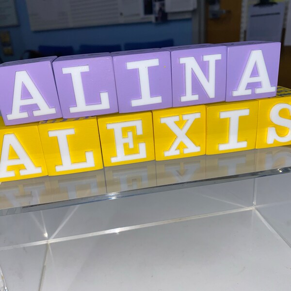 Personalized Wood Name Blocks, Painted Baby Blocks, Black Nursery Decor ...