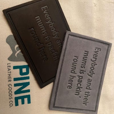 Personalized Leather Patch Custom With Logo, Text, or Initials Blank ...