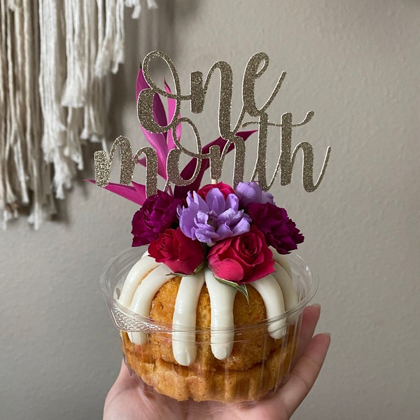 One Month Cake Smash Cake One Month Decor 1 Month Old 1 Month Cake ...