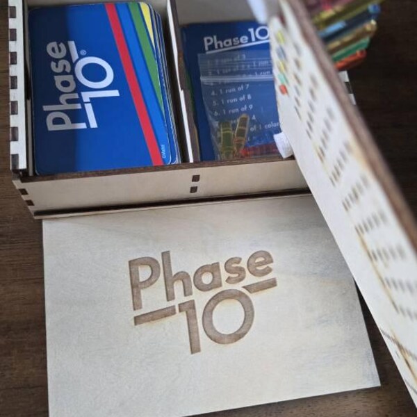 Phase 10 Score Board LASER CUT FILES .ai, .eps, .pdf, .svg - Etsy