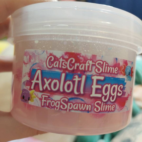 Frog Spawn Slime axolotl Eggs Unscented Stretchy Frogspawn Crunchy ...