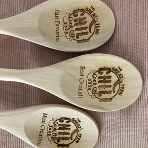 Chili Cookoff Spoon Chili Cook-off Wooden Spoon Personalized Chili ...