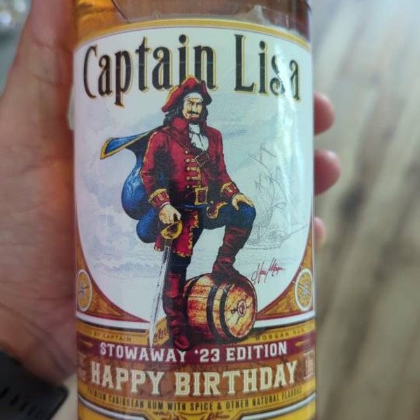Custom Captain Morgan Spiced Rum Personalized Label - 700 Ml Bottle ...