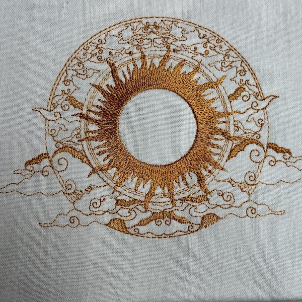 Phases of the Moon With Stars Large Machine Embroidery Design. 3 Sizes ...