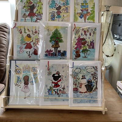 3-tier Counter Top Greeting Card Display Rack W/ Full View 15 Wide ...