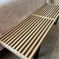 White Oak Slatted Bench. Classic Design. Great as an Entry Bench or ...