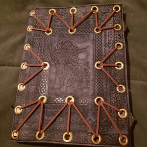 Embossed Leather Journal Handmade Notebook Stone Leather - Etsy