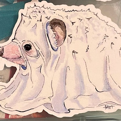 Spooky Ghost Hedgehog Sticker - Etsy