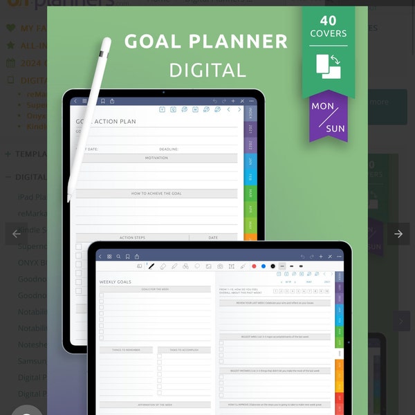 2024 2025 Student Planner & Undated, Digital Goodnotes Planner ...